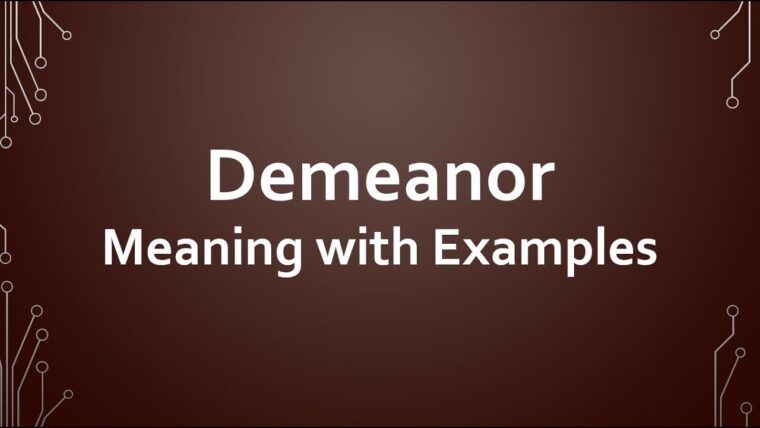Demeanor Meaning and Examples - FAQs